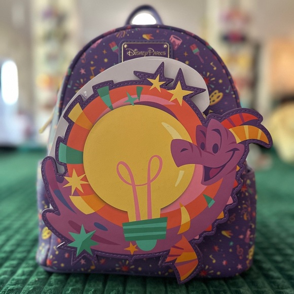 Disney | Bags | Disney Loungefly Figment Mini Backpack Purple And ...